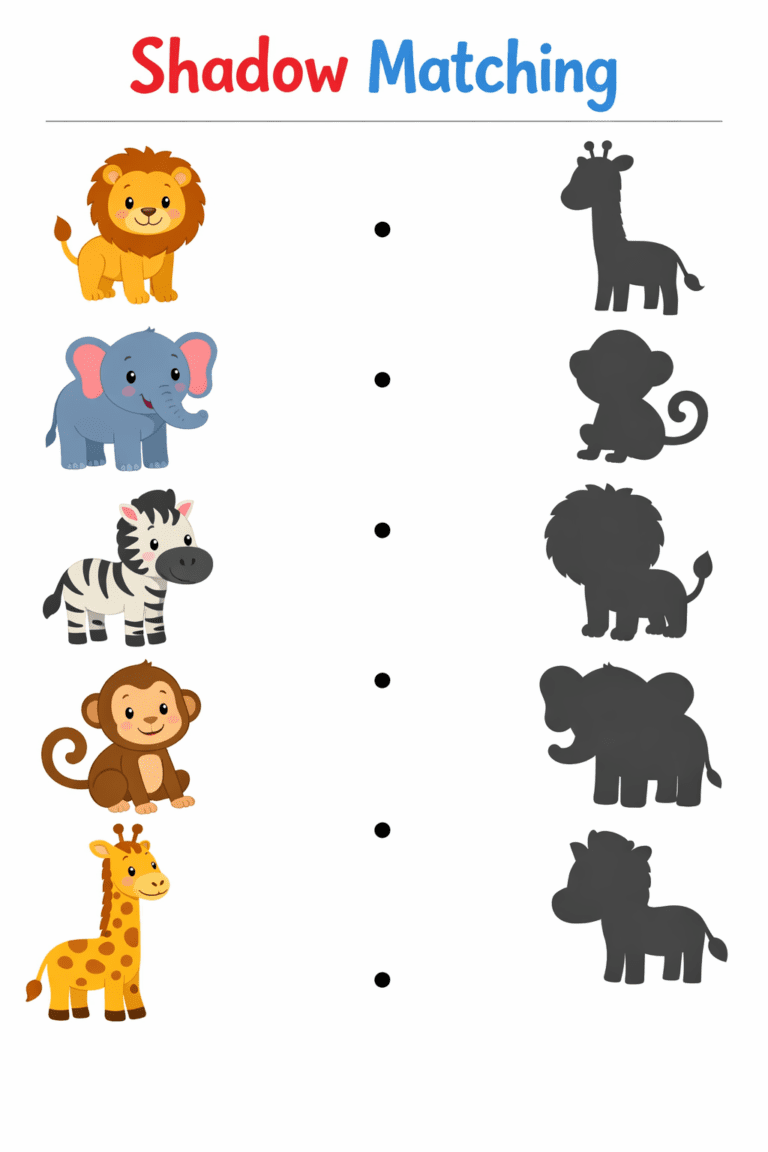 27 Free Printable Shadow Matching Worksheets to Boost Your Child's ...